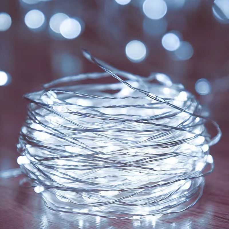 Łańcuch LED świąteczny 2m MasterLED 6500K zimna biel 20 diod 3 tryby ...