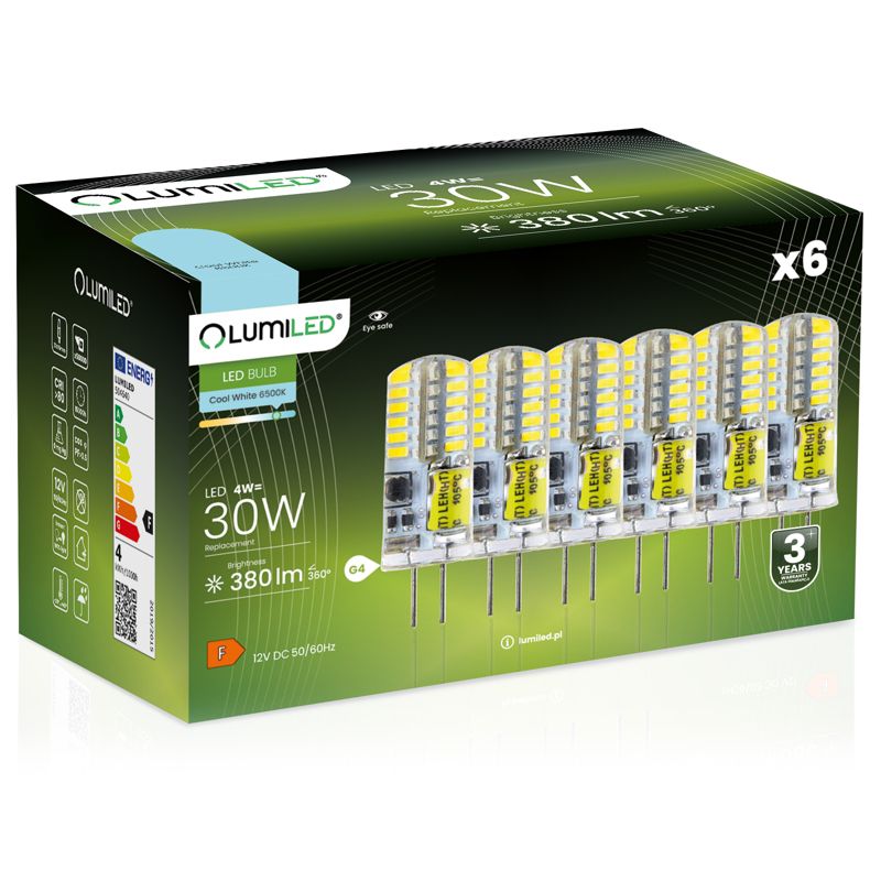 Żarówka LED LUMILED G4 4W 380lm 6500K 360st 12V 6 szt. | Majsterkowanie ...