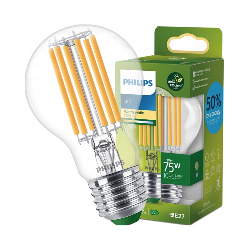 Żarówka Philips LED CLA 75W A60 E27 2700K CL UE SRT4 1 szt. | Majsterkowanie w Castoramie