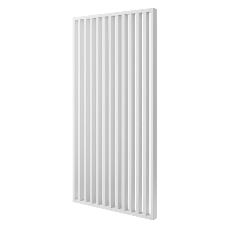 Ścianka z lameli - Gotowy zestaw - szerokość 107 cm - LAMELE3D - Biały ...