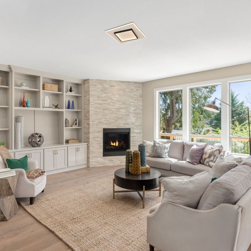 Żyrandol LED XUDO 32W 40x40cm neutralna biel 4000K lampa sufitowa ...