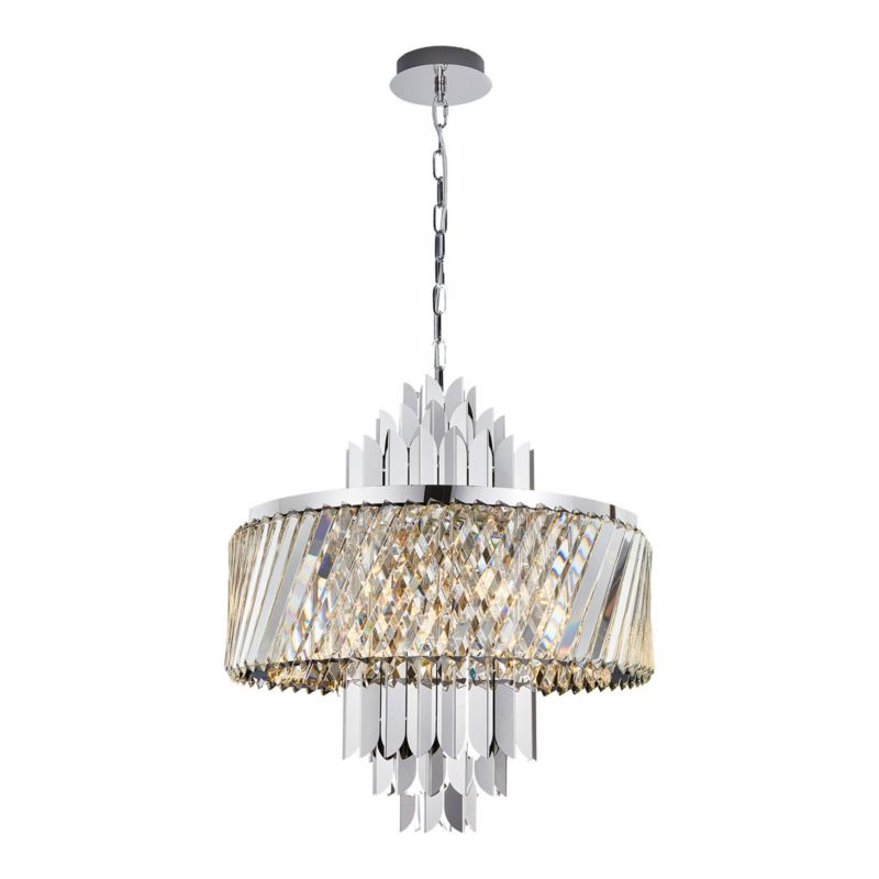 Żyrandol Milagro Margot chromowany szkło kryształowe 9 x E14 x 40W IP20 ...