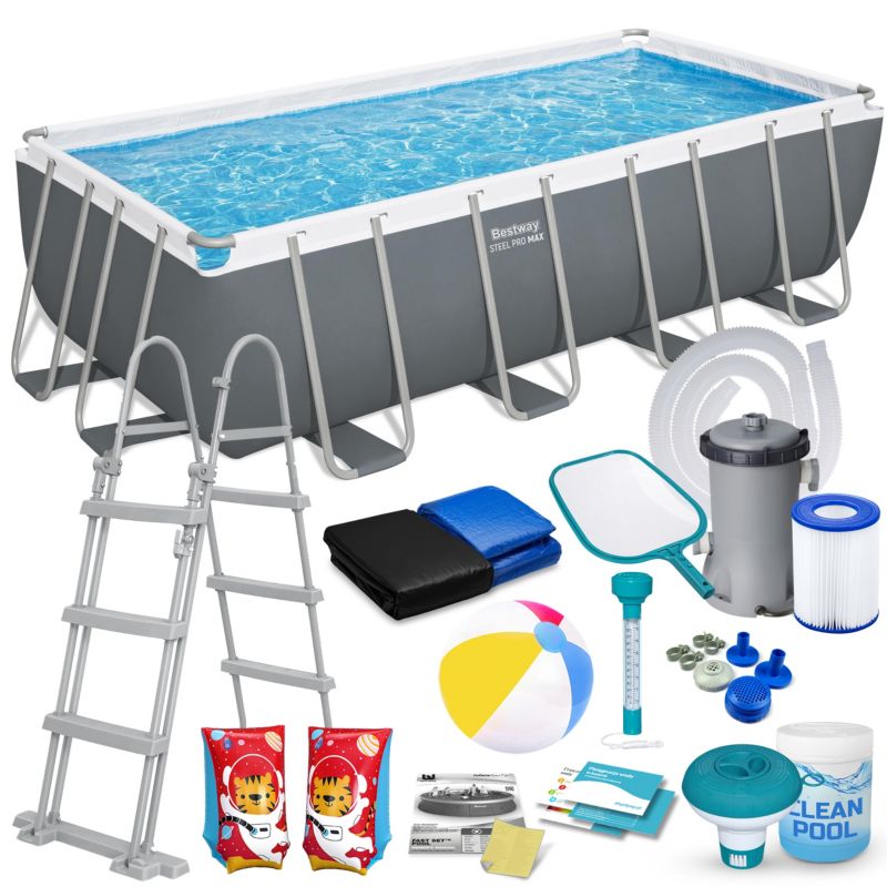 Basen ogrodowy Bestway stelażowy 488x244x122cm zestaw 56670-17W1 1szt. | Majsterkowanie w Castoramie