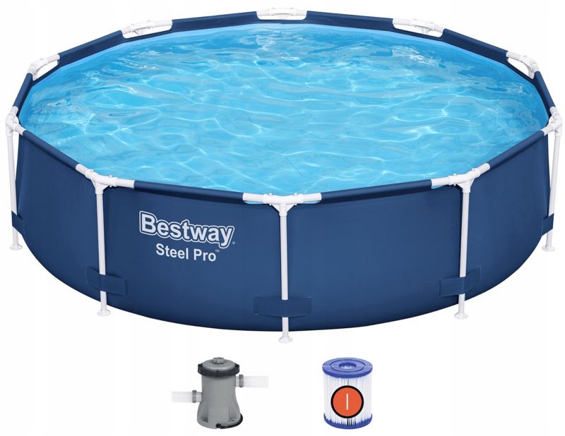 Basen Ogrodowy Bestway Stelażowy Steel Pro z Pompą 305x76 cm 56679 1 szt | Majsterkowanie w ...