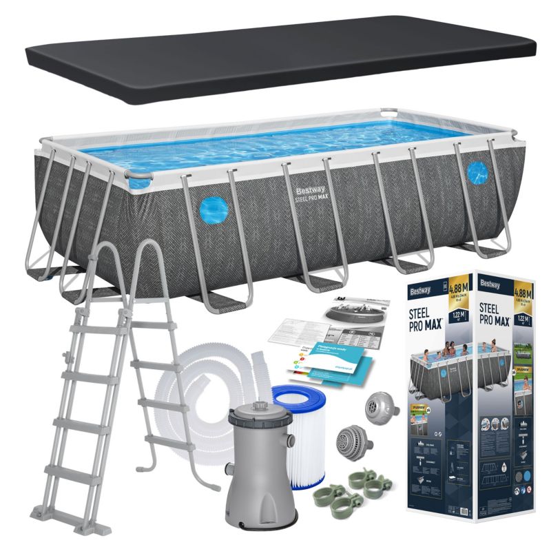 Basen stelażowy ogrodowy Bestway 488x244x122 561MB 1szt. | Majsterkowanie w Castoramie