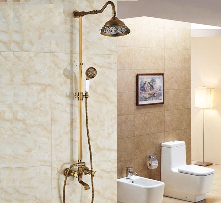 Bateria prysznicowa Lauferi MASSALIA mosiężna z deszczownicą ...