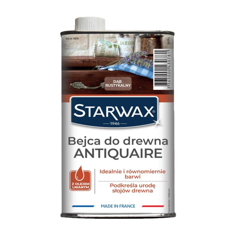 Bejca do drewna surowego Starwax dąb rustykalny 0,5 l | Majsterkowanie ...