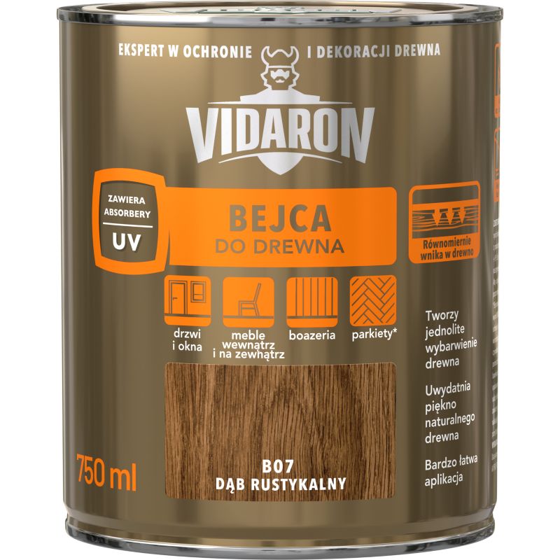 Bejca do drewna Vidaron dąb rustykalny 0,75 l | Majsterkowanie w Castoramie