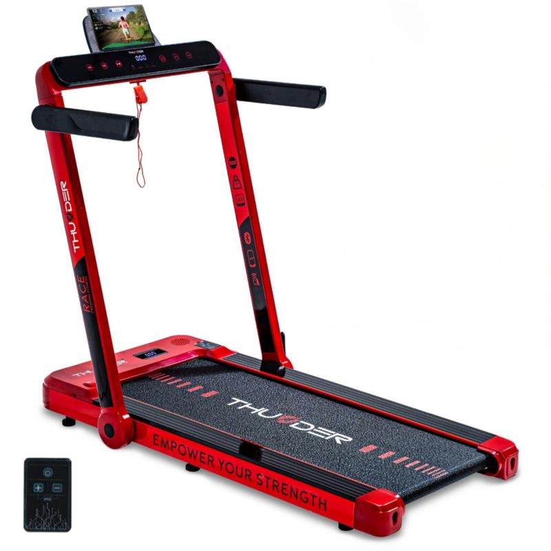 Bieżnia elektryczna THUNDER RACE-RED składana pod biurko 2w1 14 km/h ...