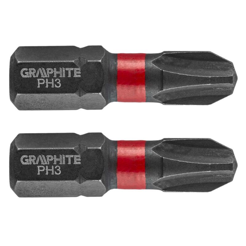 Bity udarowe GRAPHITE typ PH3 x 25 mm, 2 szt. 1 kpl. | Majsterkowanie w ...