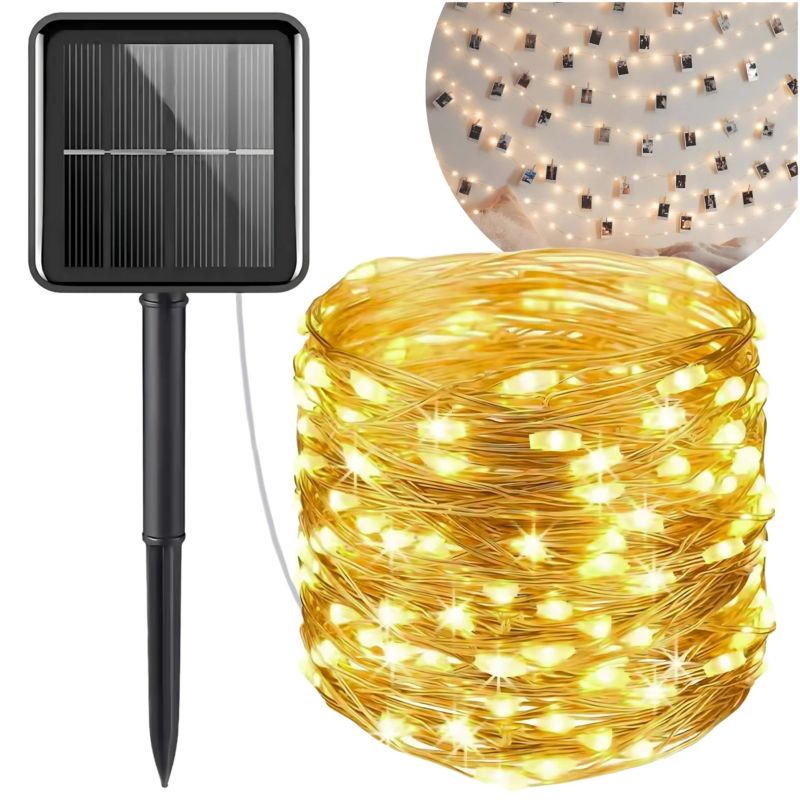 BLIXTAR Lampki Solarne 300LED 32M, Girlanda Ogrodowa Druciki ...