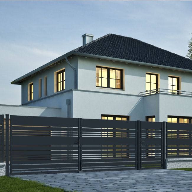 Brama dwuskrzydłowa Polargos Lavender 350 x 150 cm