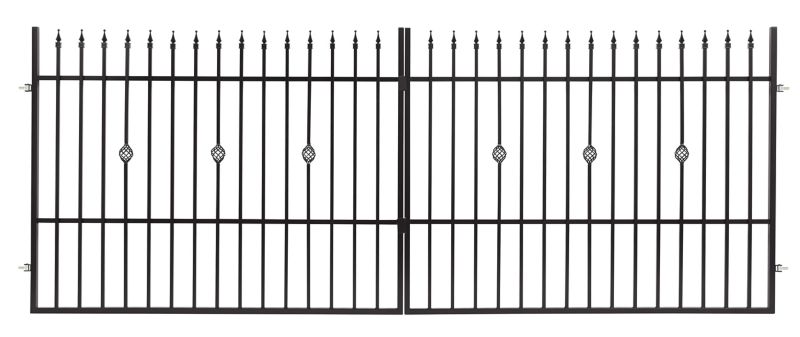 Brama dwuskrzydłowa Polbram Steel Group Laura 400 x 150 cm