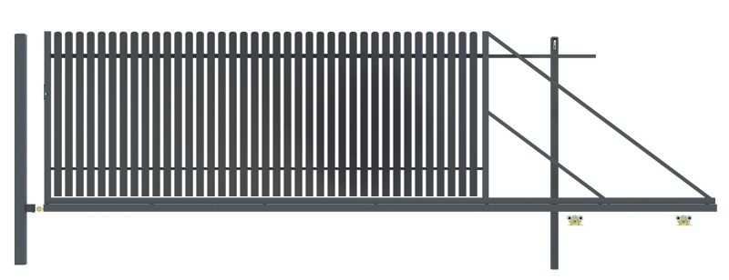 Brama przesuwna Polbram Steel Group Daria 2 400 x 150 cm prawa