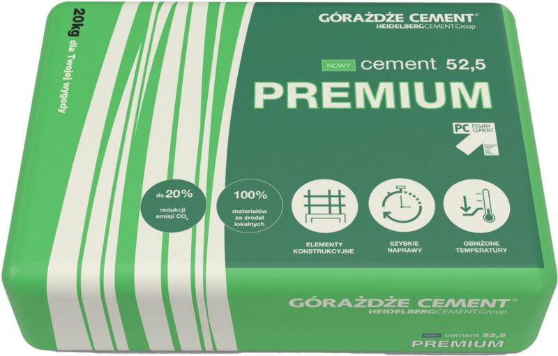 Cement premium Górażdże 52.5N 20 kg | Majsterkowanie w Castoramie
