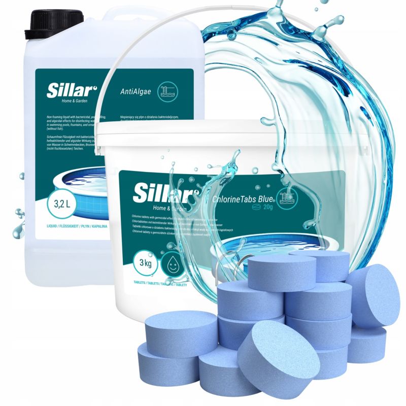 Chemia basenowa, Sillar, chlor do basenu, jacuzzi, tabletki 20g ...