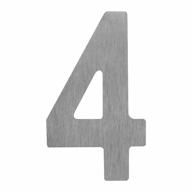 Cyfra 4 z tworzywa 180 mm srebrna | Majsterkowanie w Castoramie