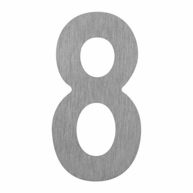 Cyfra 8 samoprzylepna 50 mm inox | Majsterkowanie w Castoramie