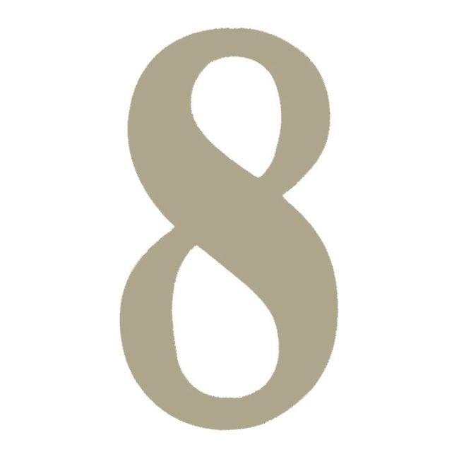 Cyfra 8 tworzywo 50 mm platyna | Majsterkowanie w Castoramie