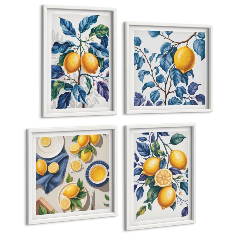 Czteroczęściowy Zestaw Obrazów ArtPrintCave (2x50x50+2x40x60cm) Biała ...