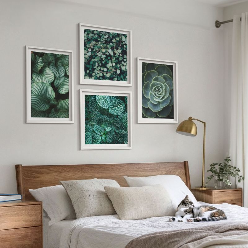 Czteroczęściowy Zestaw Obrazów ArtPrintCave (2x50x50+2x40x60cm) Biała ...