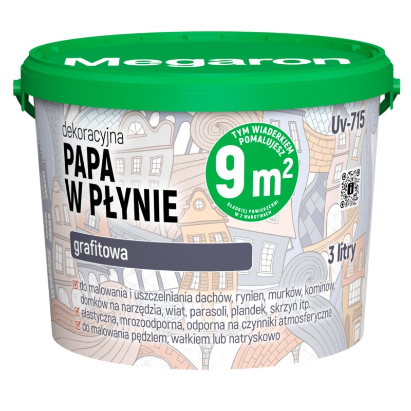 Dekoracyjna papa w płynie Megaron grafitowa 3 l | Majsterkowanie w ...