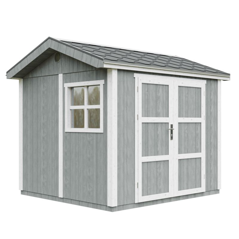 Domek ogrodowy TIMBELA M913A-CAVERN STEEL 5,9 m² LP Smartside z podłogą ...