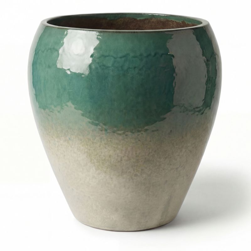 Donica ceramiczna Provencelia LAFONTAINE Niebieskozielony, sred.52 x ...