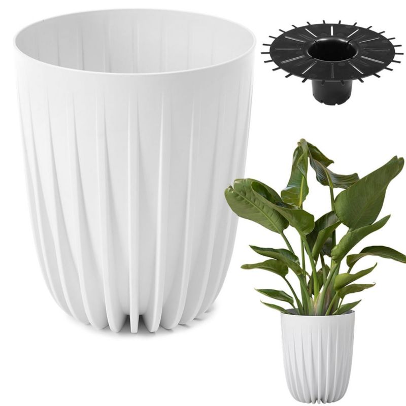 Doniczka Lamela MIRA donica 19cm biała 1 szt.