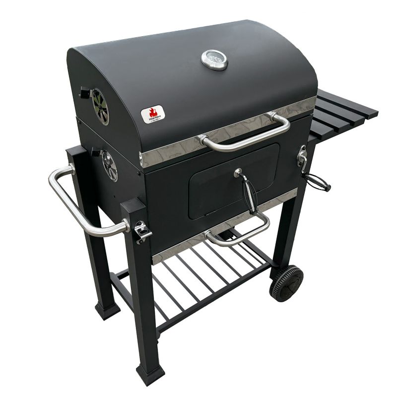 Duży grill węglowy 4iQ Group 113,5x50x107cm ogrodowy z pokrywą 1szt ...