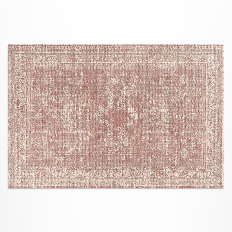 Dywan Winylowy Zewnętrzny Wallfluent 120x180 cm Pudroworóżowy wytarty ...