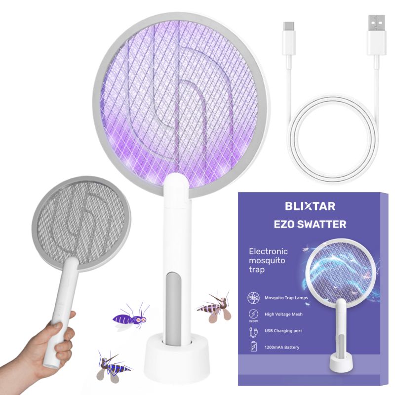 Elektryczna łapka na komary 2W1 Blixtar B-EZO-SWATTER Lampa LED Owadobójcza | Majsterkowanie w ...
