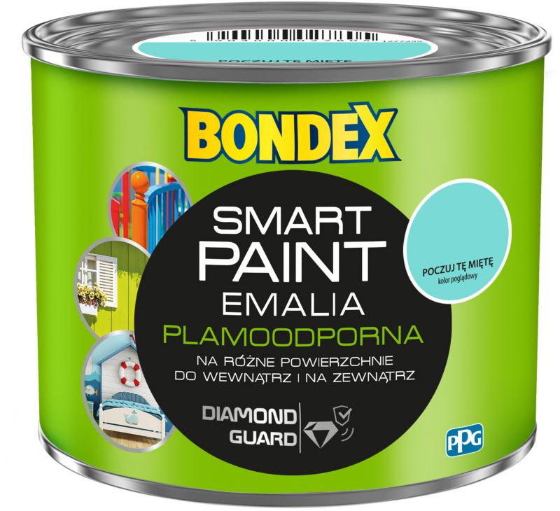 Emalia akrylowa Bondex Smart Paint poczuj tę miętę 0,5 l ...
