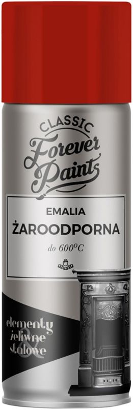 Emalia żaroodporna do 600°C Forever Paints 400 ml czerwona ... Emalia żaroodporna do 600°C Forever Paints 400 ml czerwona ...