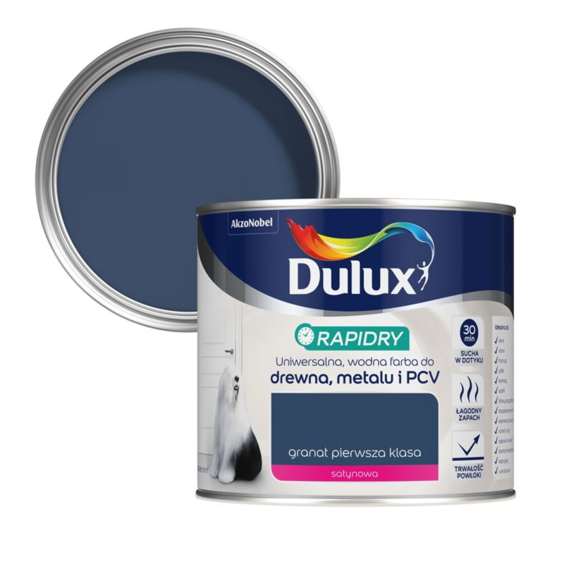 Farba uniwersalna Dulux Rapidry granat pierwsza klasa 0,4 l | Majsterkowanie w Castoramie