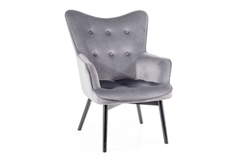 Fotel Signal do salonu CARMEN VELVET szary 1 szt | Majsterkowanie w ...