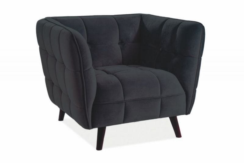Fotel Signal do salonu CASTELLO VELVET 1 czarny 1 szt