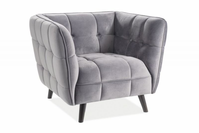 Fotel Signal do salonu CASTELLO VELVET 1 szary 1 szt | Majsterkowanie w ...