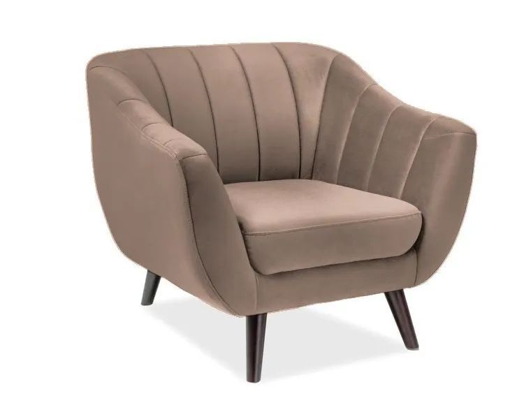 Fotel Signal tapicerowany ELITE 1 VELVET ciemny beżowy 1 szt ...