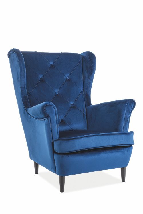 Fotel Signal uszak LADY VELVET granatowy 1 szt | Majsterkowanie w ...