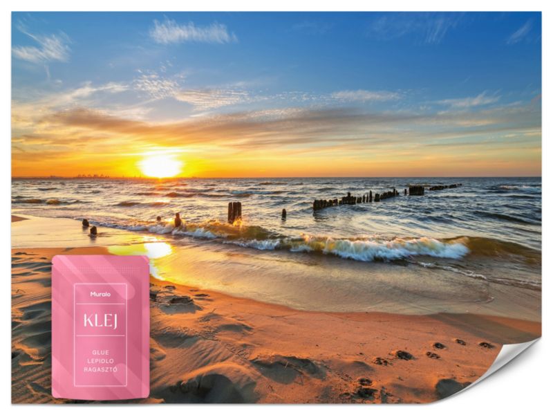 Fototapeta Muralo Zachód Słońca Nad Morzem 450x315 cm 1szt.