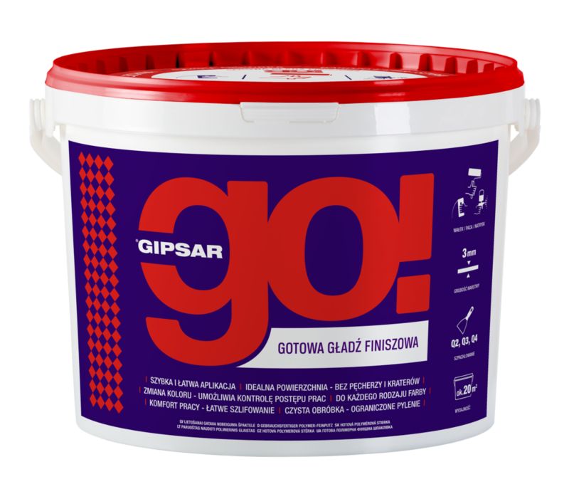 Gotowa gładź gipsowa Gipsar Go 25 kg | Majsterkowanie w Castoramie