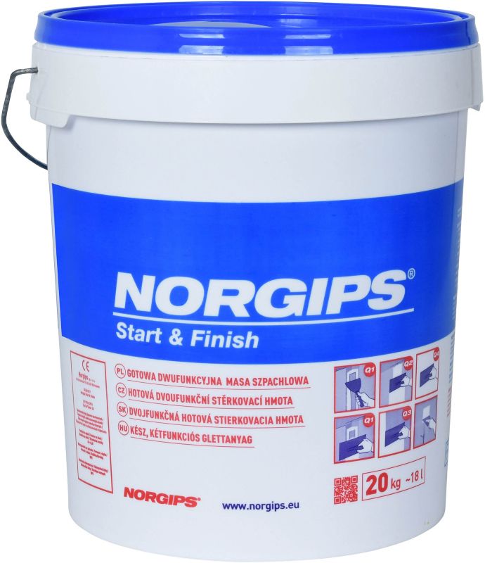 Gotowa masa szpachlowa Norgips Start & Finish 20 kg | Majsterkowanie w Castoramie