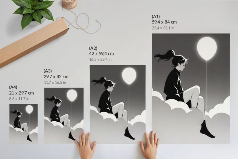 Grafika Na Ścianę ArtPrintCave 29,7x42 cm Dziewczyna i balon Pixel 1 szt.