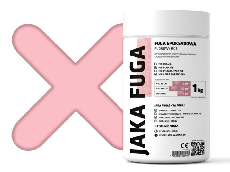 JAKA FUGA epoksydowa fuga Pudrowy Róż do płytek i mozaik 1kg 1 szt. | Majsterkowanie w Castoramie