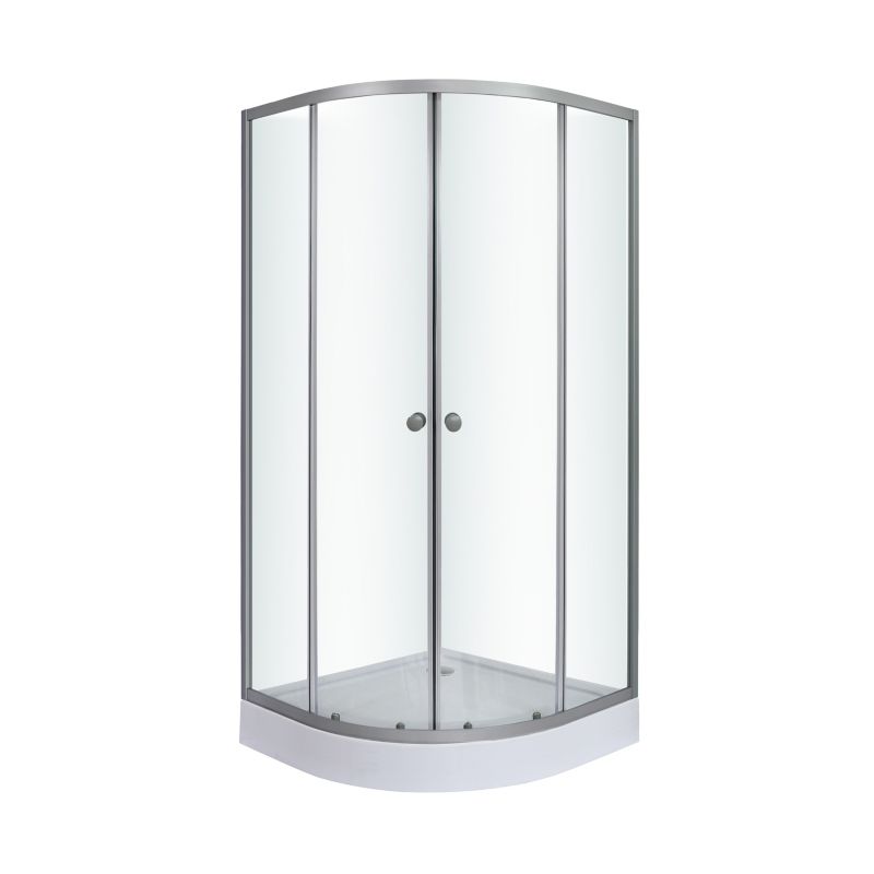 Kabina Prysznicowa Półokrągła Quadrant 90 X 90 X 192 Cm Chrom Z
