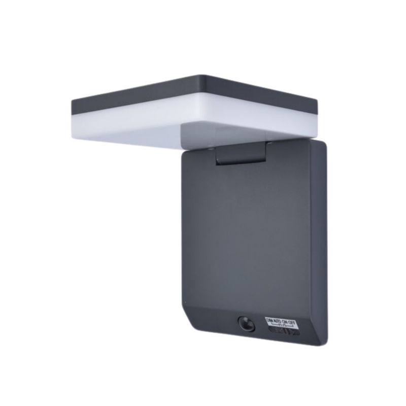 Kinkiet solarny z czujnikiem Lutec Moze czarno-biały LED 8W 4000K 800lm ...