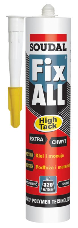 Klej-uszczelniacz Soudal Fix All High Tack biały 290 ml | Majsterkowanie w Castoramie