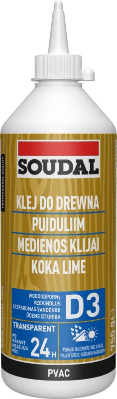 Klej wodoodporny do drewna Soudal 750 ml | Majsterkowanie w Castoramie Klej wodoodporny do drewna Soudal 750 ml | Majsterkowanie w Castoramie