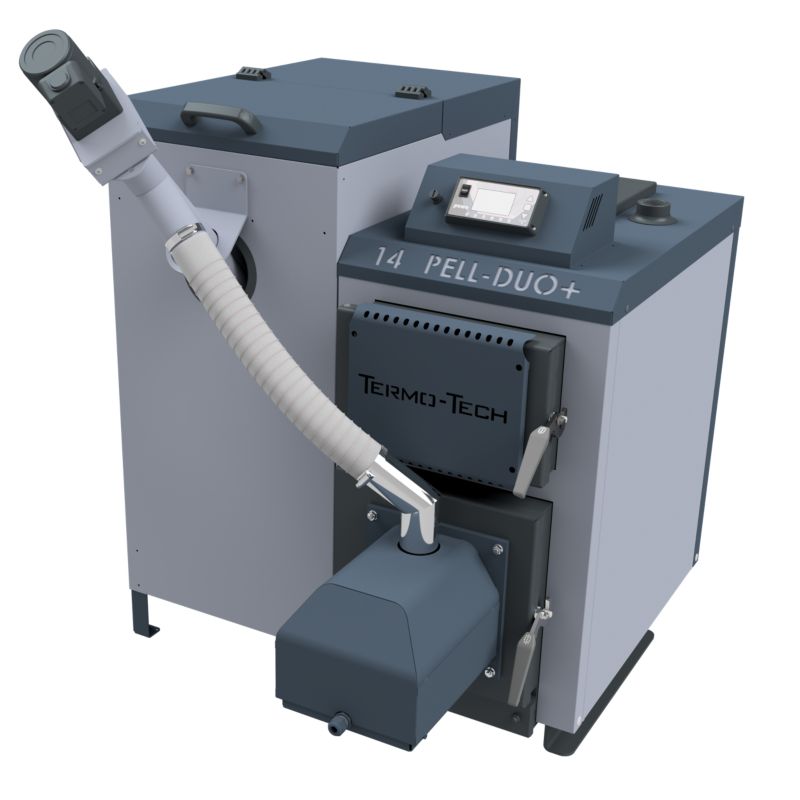 Kocioł na pellet Termo-Tech Pell-Duo 14 kW lewy | Majsterkowanie w ...